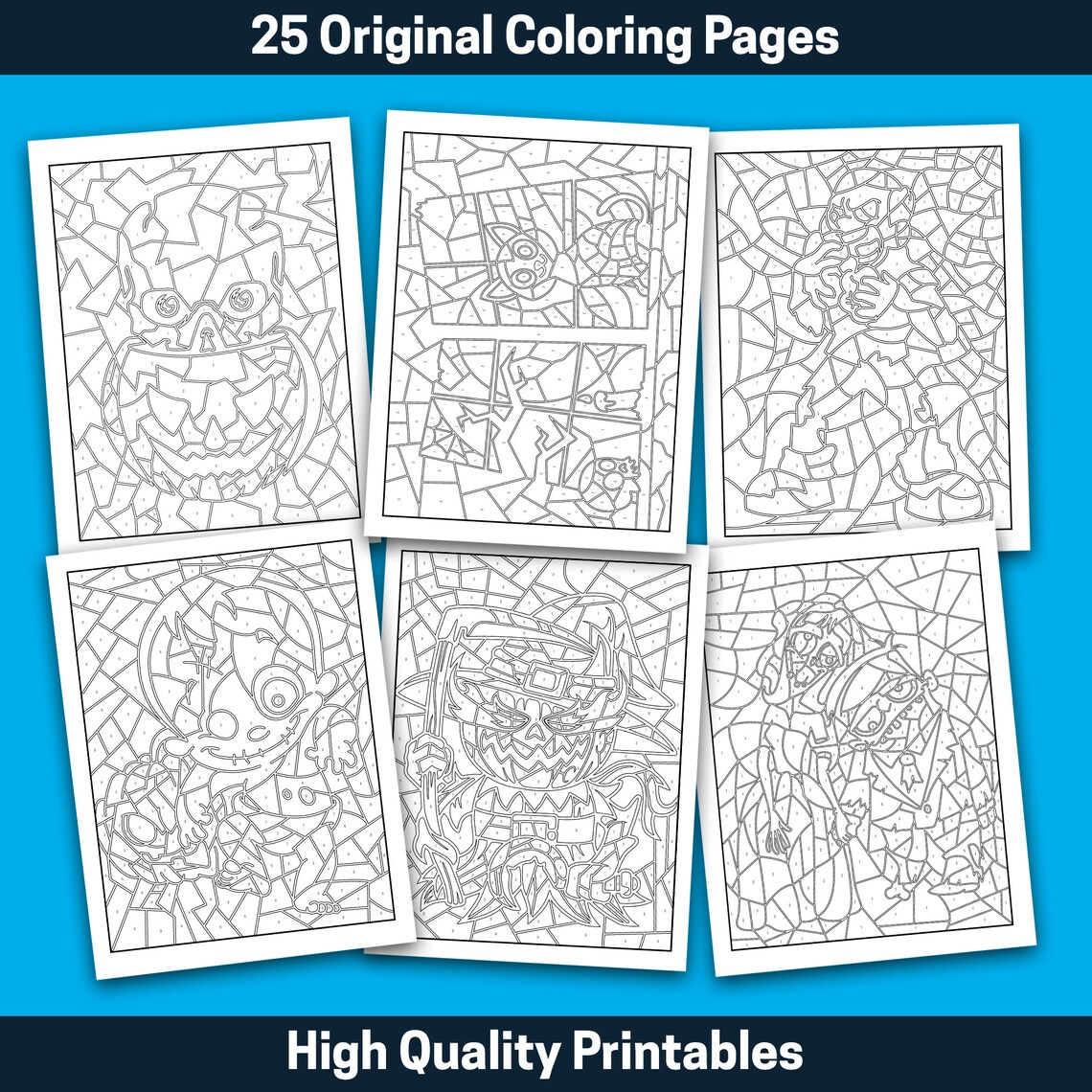 BEST VALUE 25 Color by Number Pages Instant Download Hocus Pocus Time ...