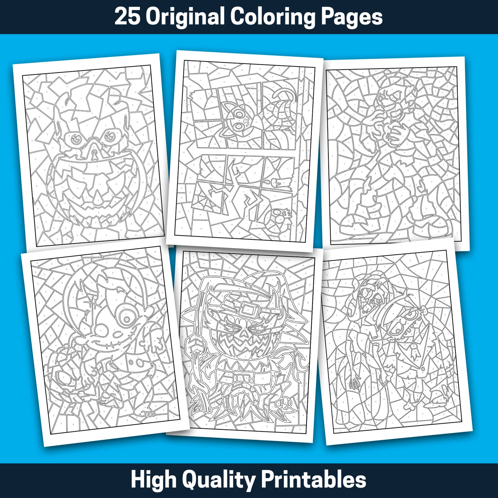 BEST VALUE 25 Color by Number Pages Instant Download Hocus Pocus Time ...
