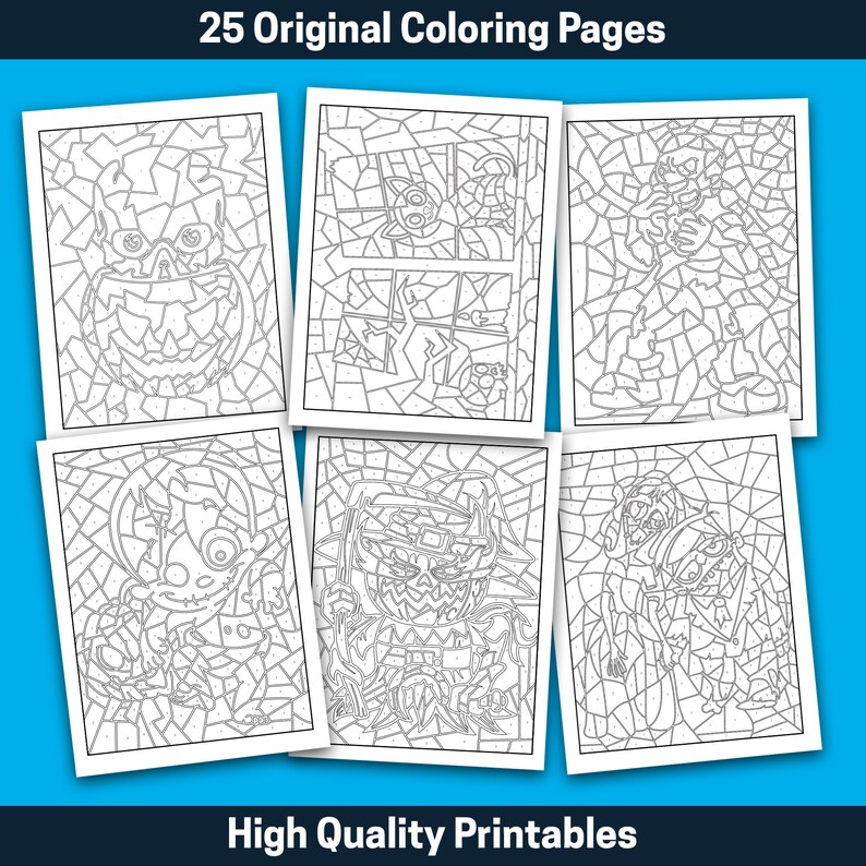 BEST VALUE 25 Color by Number Pages Instant Download Hocus Pocus Time ...