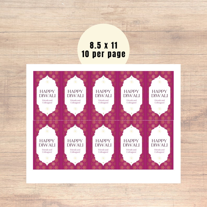 BEST VALUE Printable Diwali Gift Tag - Instant Download Happy Diwali ...