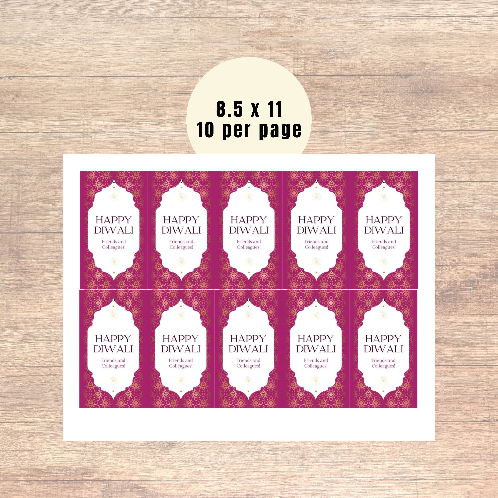 BEST VALUE Printable Diwali Gift Tag - Instant Download Happy Diwali ...