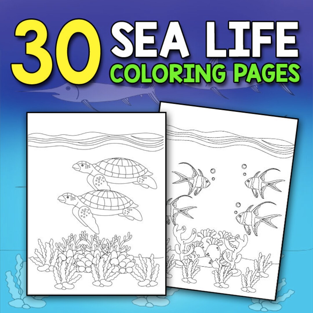 Sea Life Coloring Book: A Relaxing Ocean Coloring Book for Adults ...