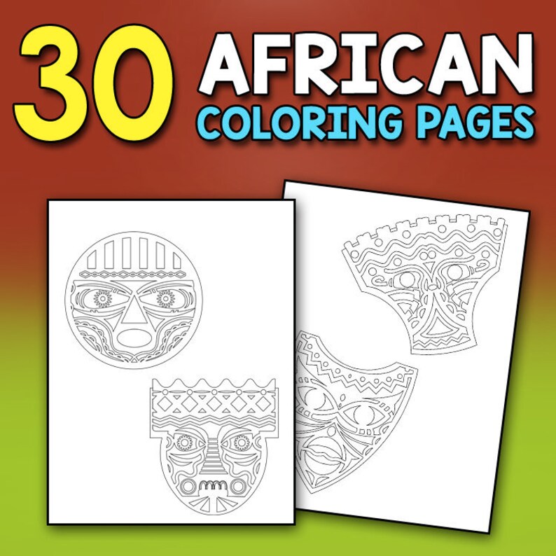 African Coloring Book for Adults and Kids Traditional African American ...