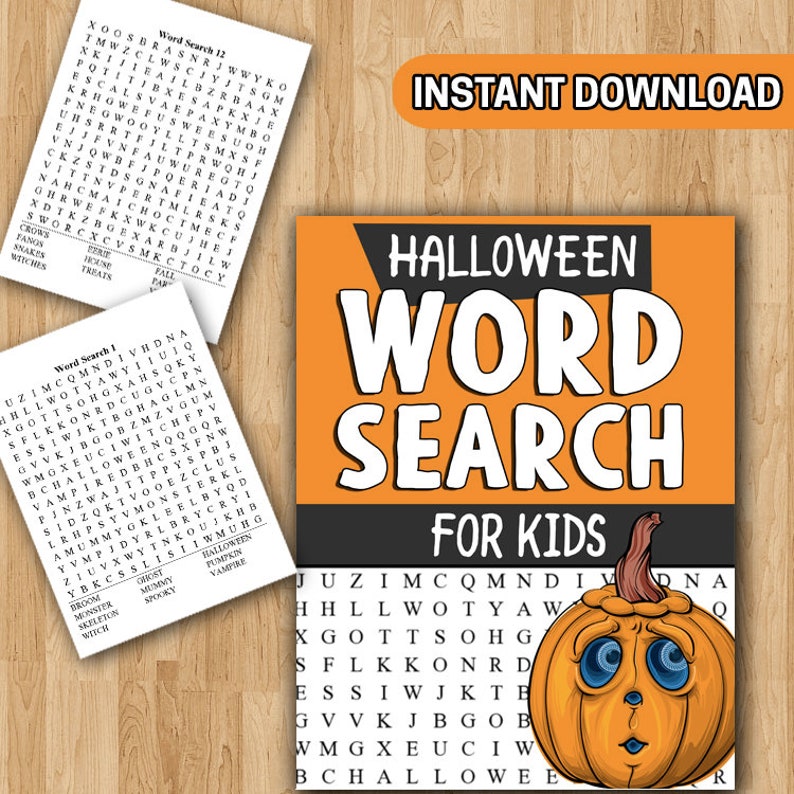 Spooky Halloween Word Search Puzzles: Large Print Word Search Halloween ...