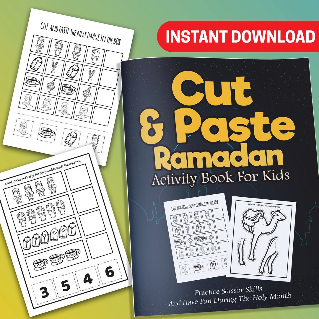 BEST VALUE 25 Cut & Paste Ramadan Activity Book for Kids - Instant ...