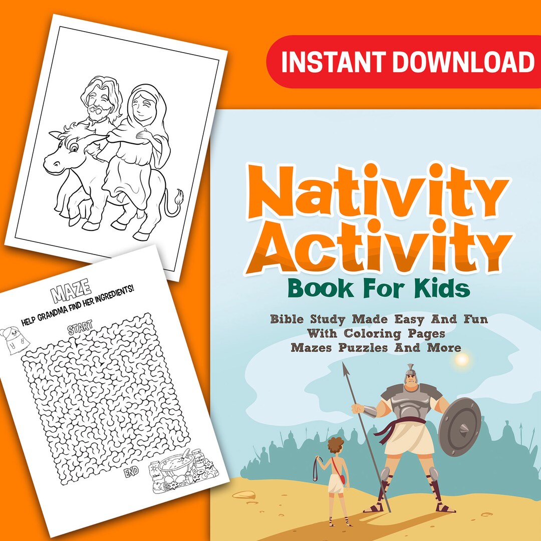 BEST VALUE 30 Nativity Activity Coloring Book for Kids - Instant ...