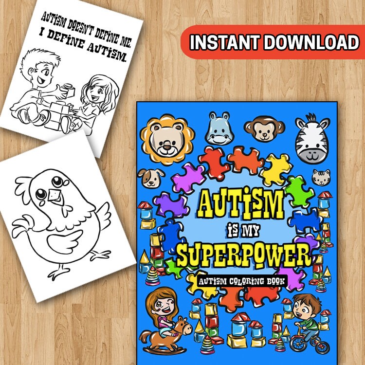 BEST VALUE Autism Coloring Book for Autistic Girls, Boys and Kids ...