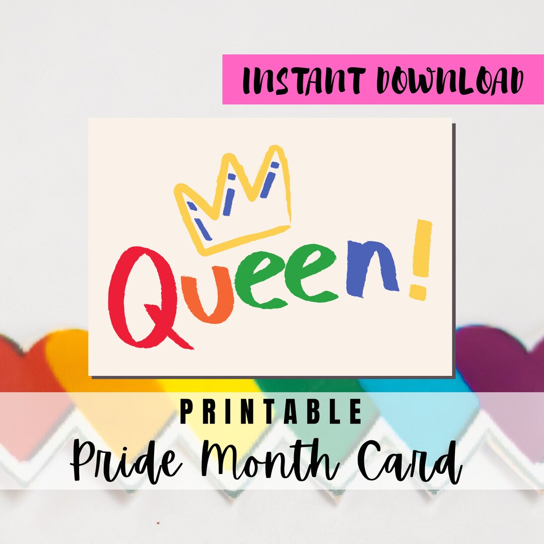 BEST VALUE Happy Pride Month Greeting Card Printable - Instant Download ...