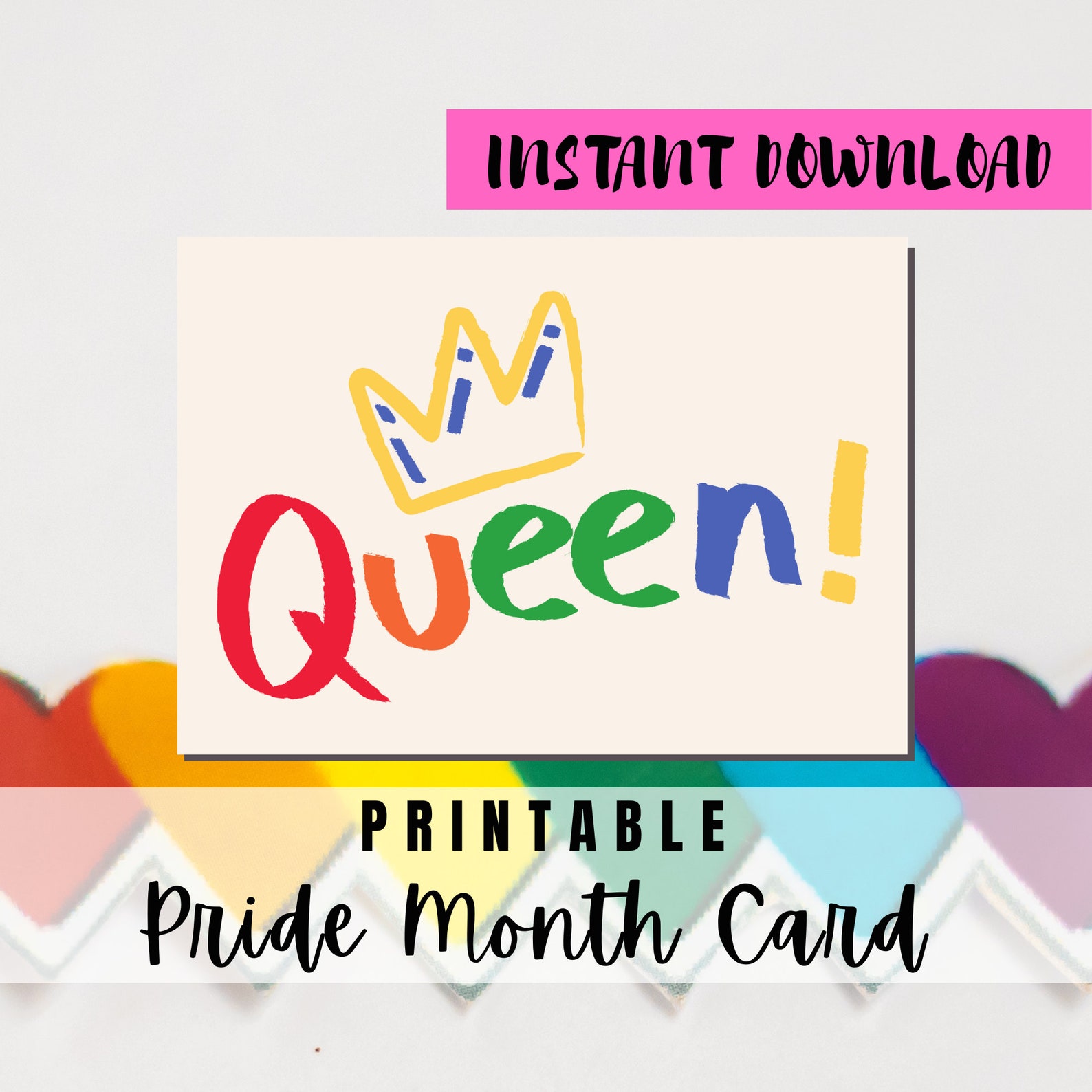 BEST VALUE Happy Pride Month Greeting Card Printable - Instant Download ...