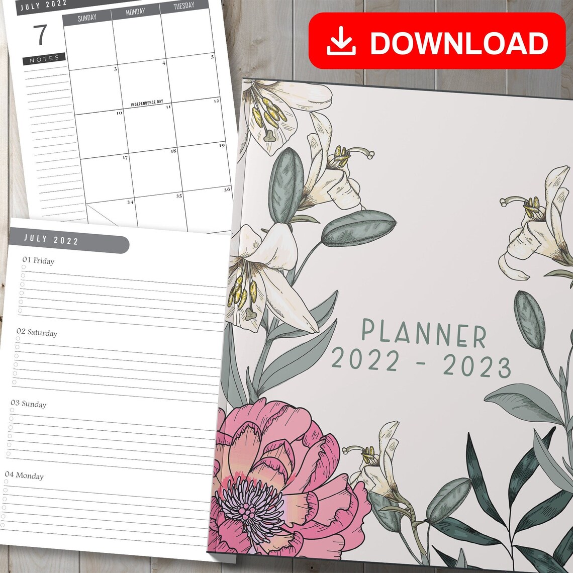 BEST VALUE July 2022-june 2023 Academic Planner Instant Download ...