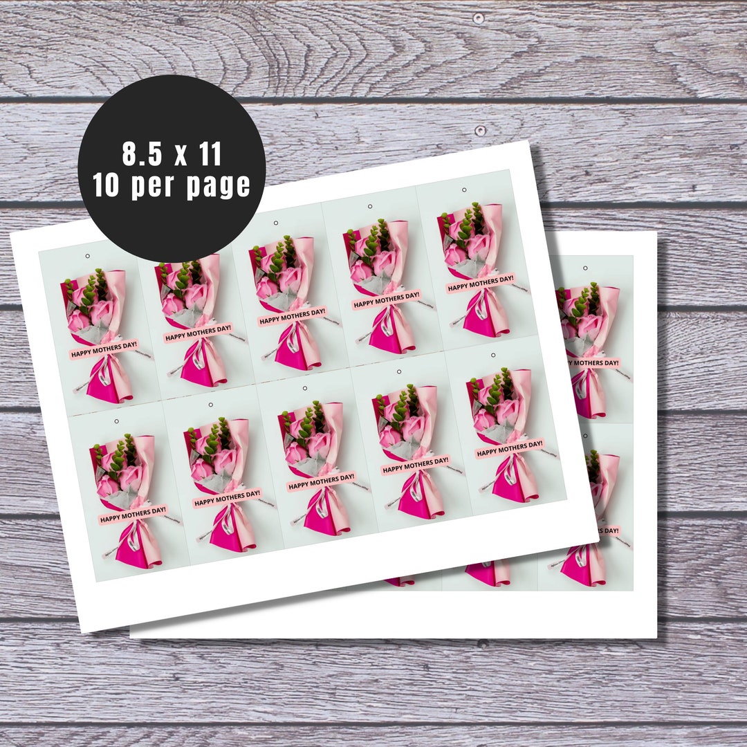 BEST VALUE Happy Mother's Day Gift Tag Printable Instant Download Favor ...