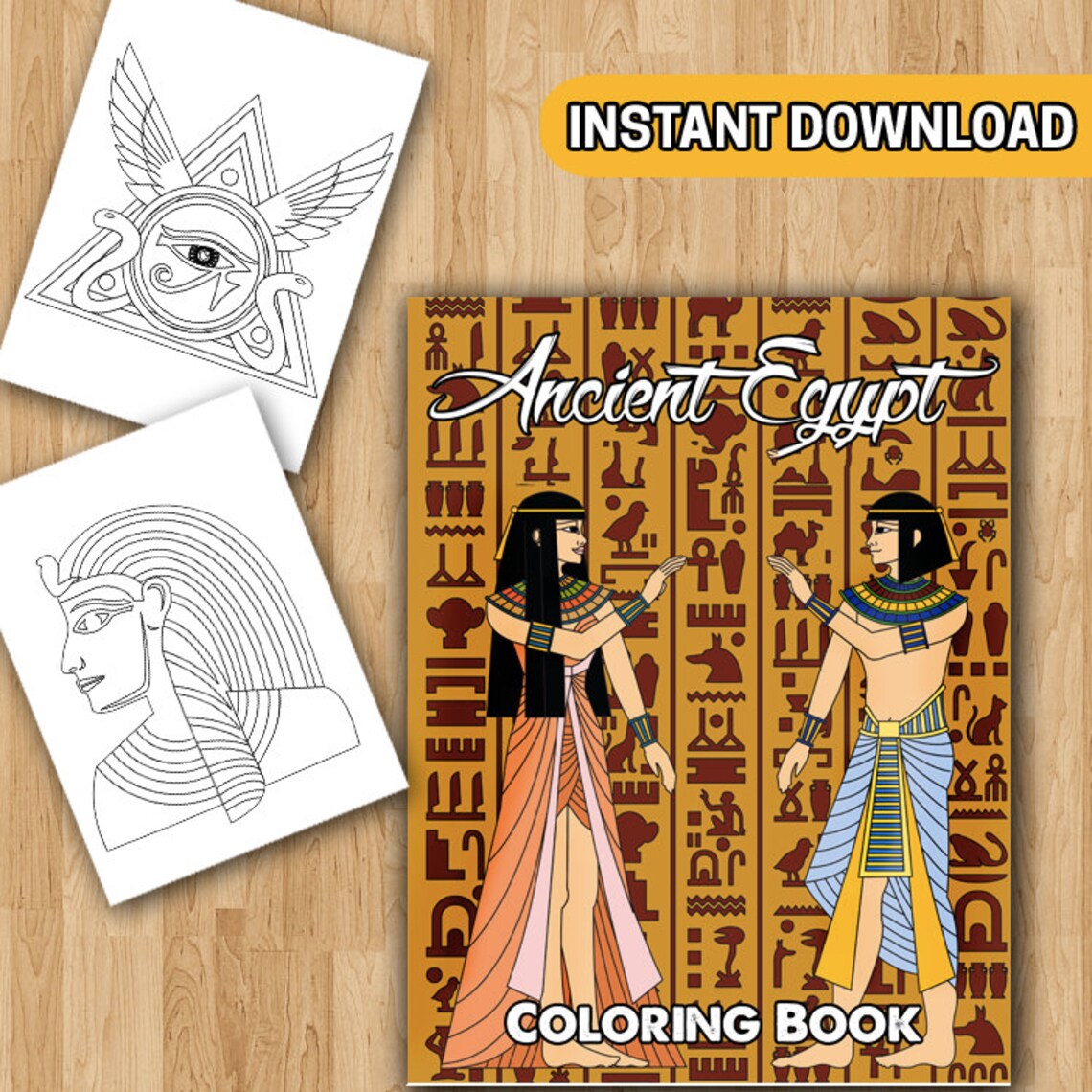 30 Egypt Coloring Pages Ancient Egypt Coloring Book Relieve Stress Have ...
