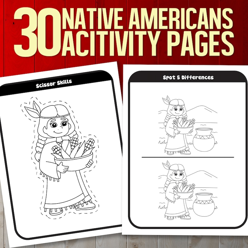 BEST VALUE Native American Activities for Kids Instant Download ...