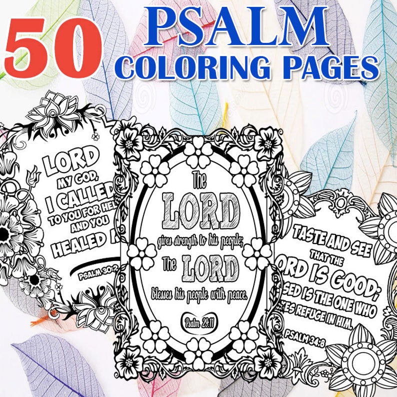 BEST VALUE 50 Psalm Coloring Pages Instant Download - Etsy