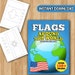 Flags Around the World Coloring Book Educational Geography Coloring ...