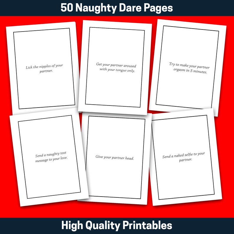 BEST VALUE 50 Naughty Dares for Married Couples to Spice - Etsy