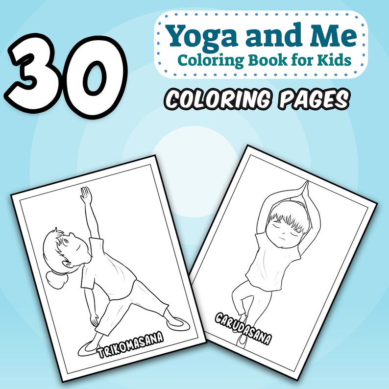 BEST VALUE 30 Yoga and Me - Instant Download Coloring Book for Kids ...