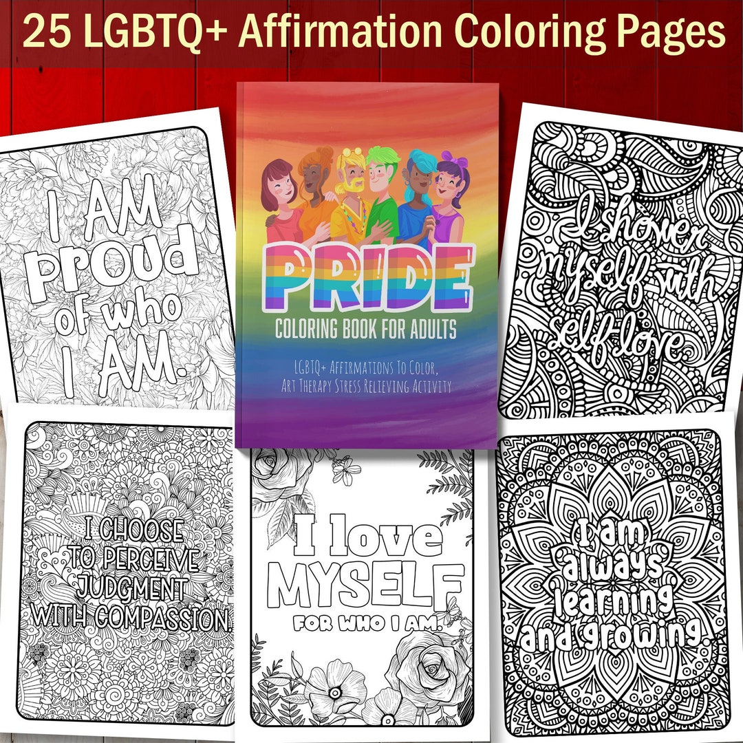 BEST VALUE! Pride Coloring Book for Adults - Instant Download - LGBTQ+ ...