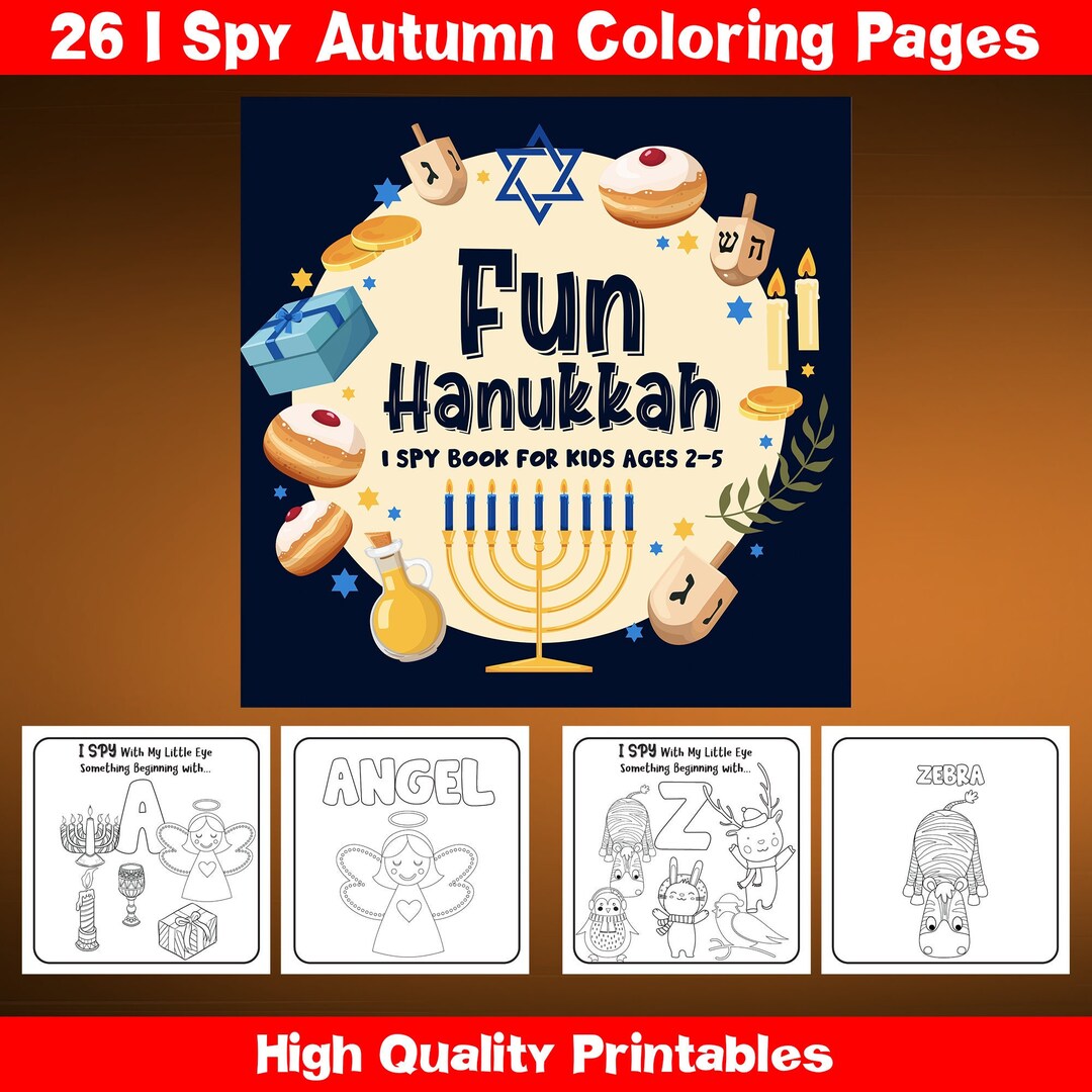 BEST VALUE Fun Hanukkah I Spy Book for Kids Ages 2-5 -instant Download ...