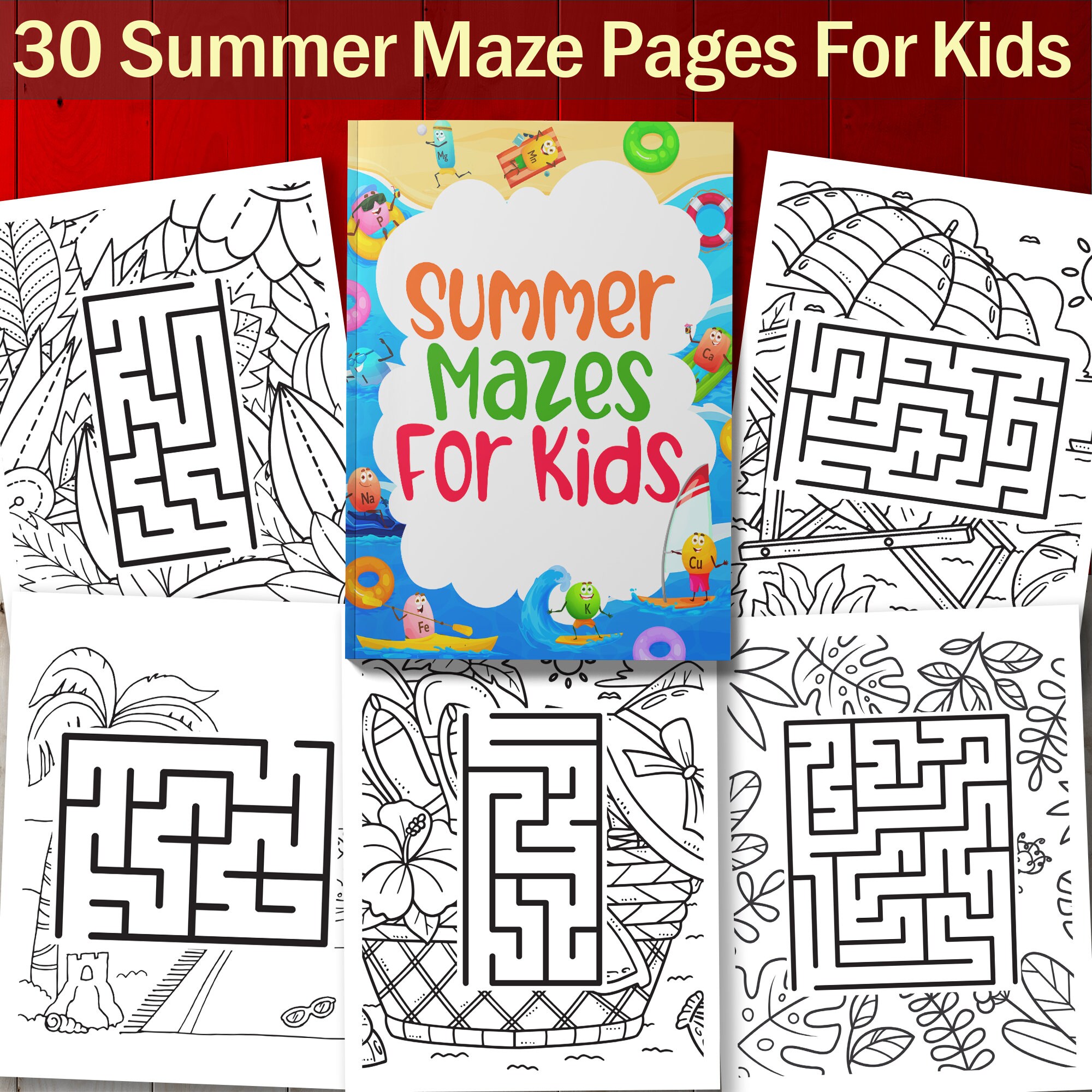 Summer Mazes For Kindergarten