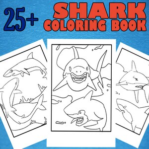 25 Shark Coloring Pages for Boys, Girls, Ocean Lovers - Instant ...