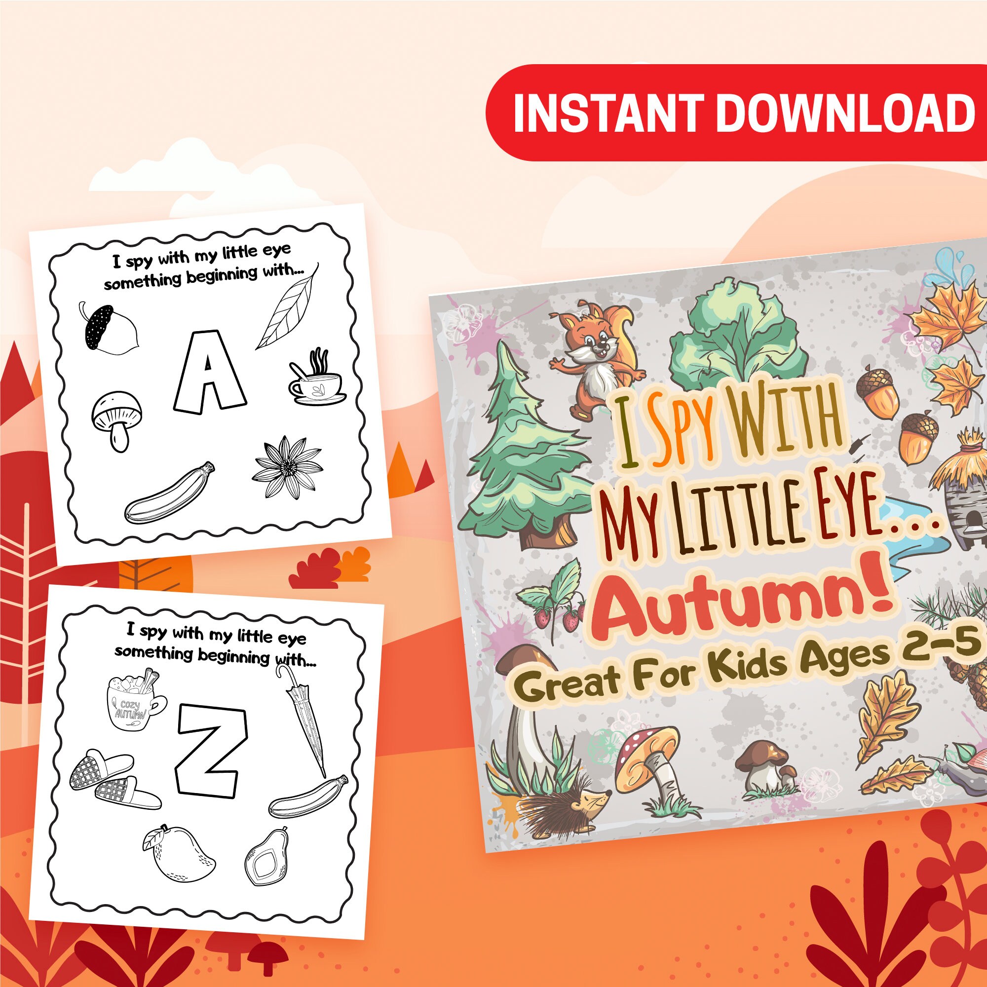 BEST VALUE I Spy With My Little Eye Autumn Great for Kids Ages 2-5 ...