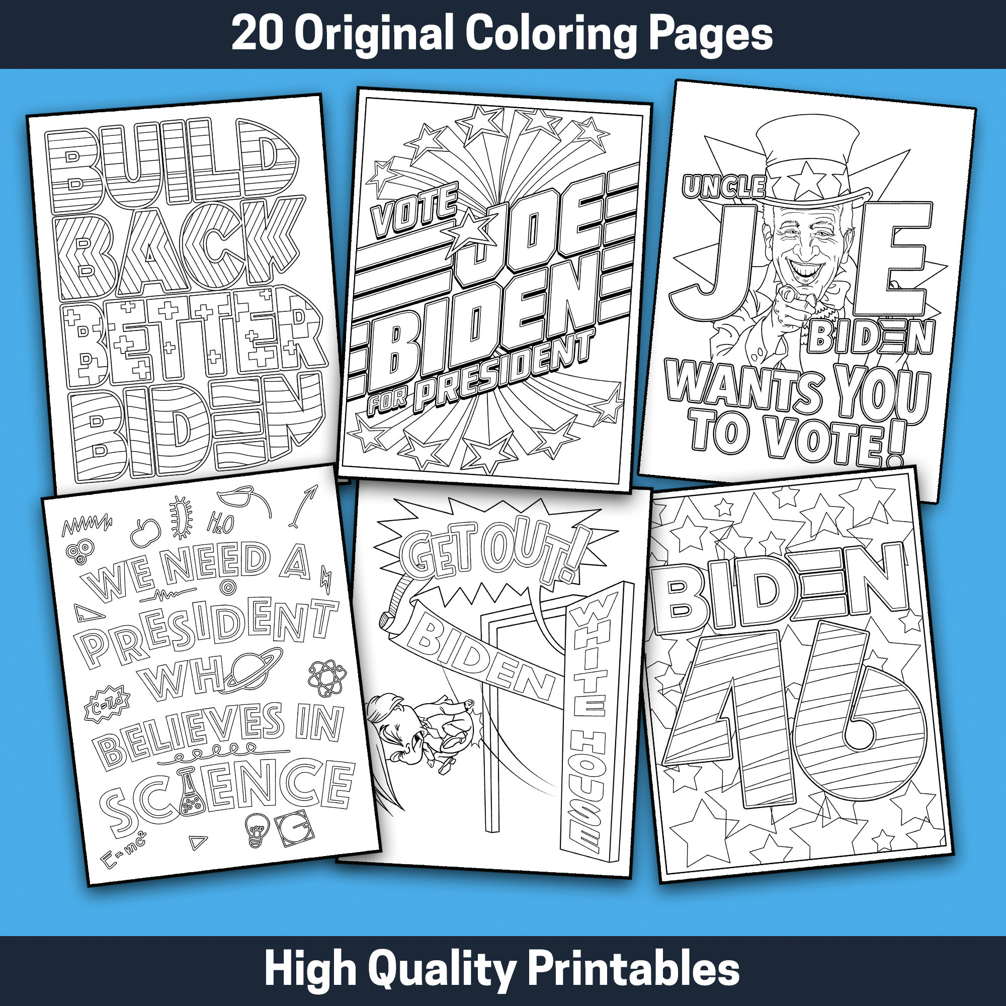BEST VALUE 25 Ridin' With Biden Coloring Pages, Pro Joe Adult Coloring ...