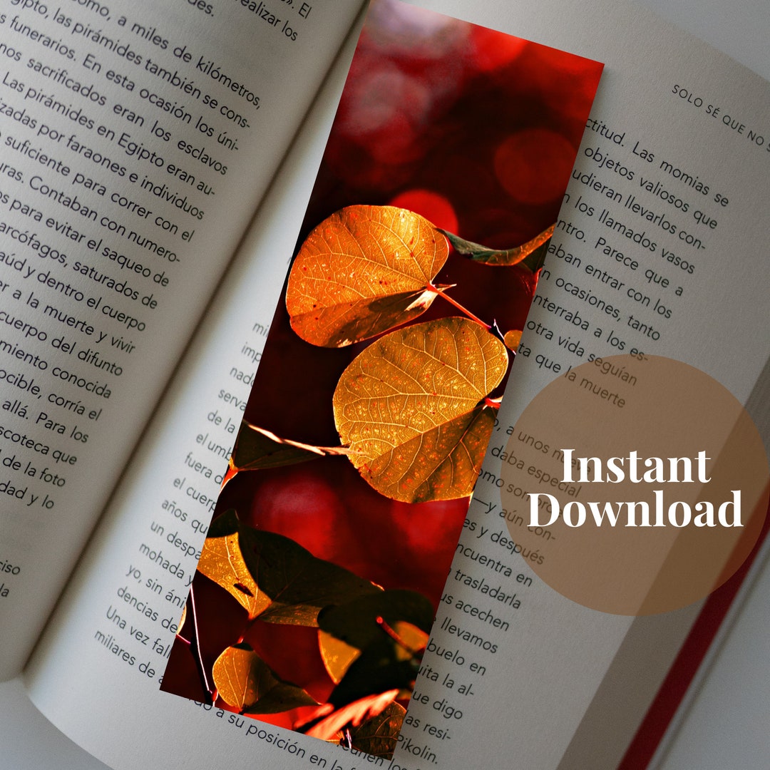 BEST VALUE Printable Bookmarks Set of 3, Autumn Bookmark Page instant ...