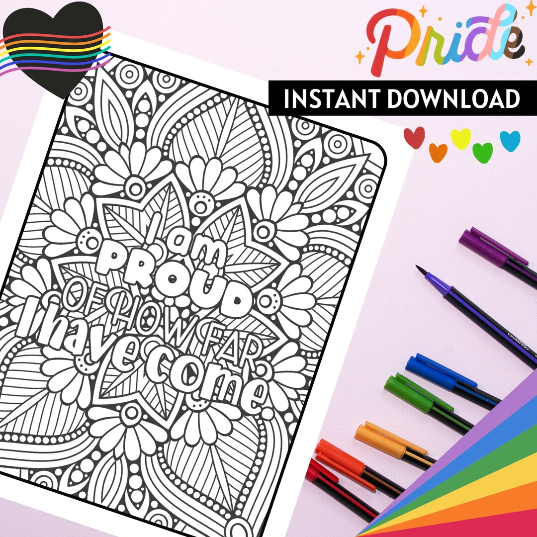 BEST VALUE! Pride Month Coloring Page for LGBTQ - Instant Download ...