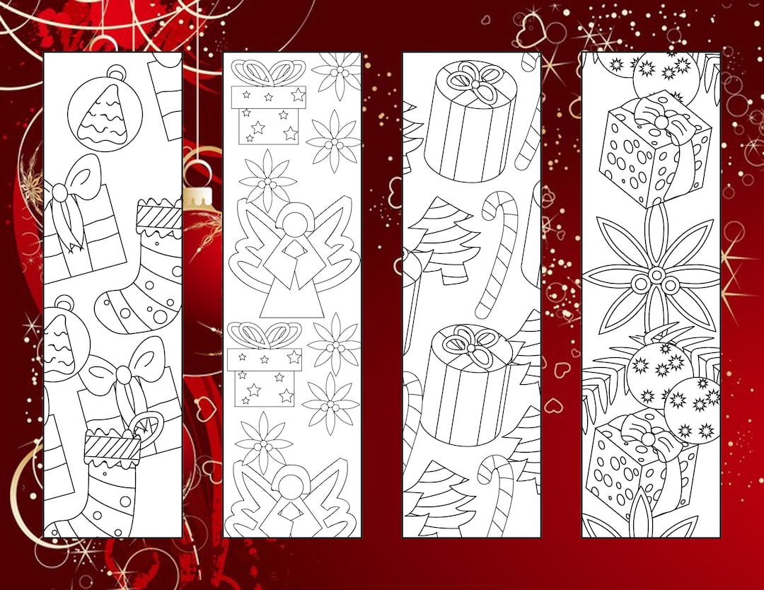 Christmas Coloring Bookmarks -christmas Gifts, Decors and Ornaments ...