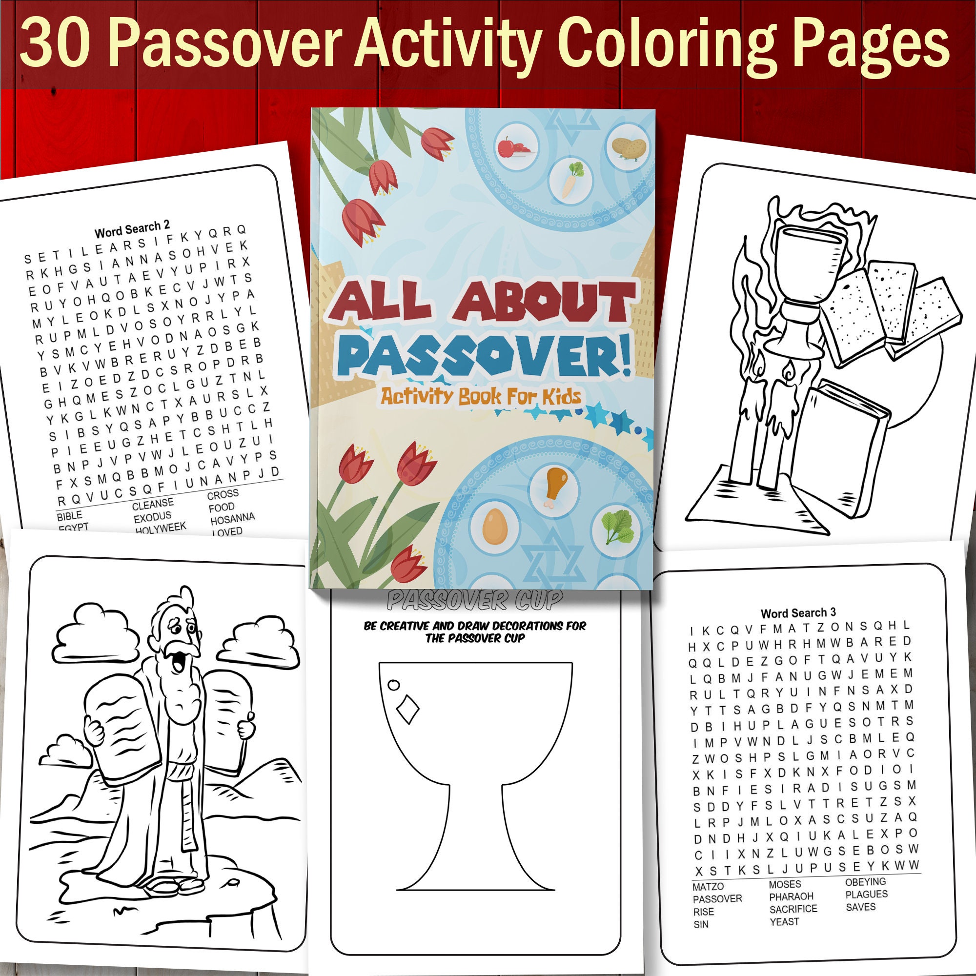 BEST VALUE All About Passover Activity Book for Kids Instant Download ...