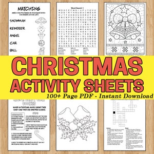 BEST VALUE 100+ Christmas Activity Book Printables Coloring Book ...