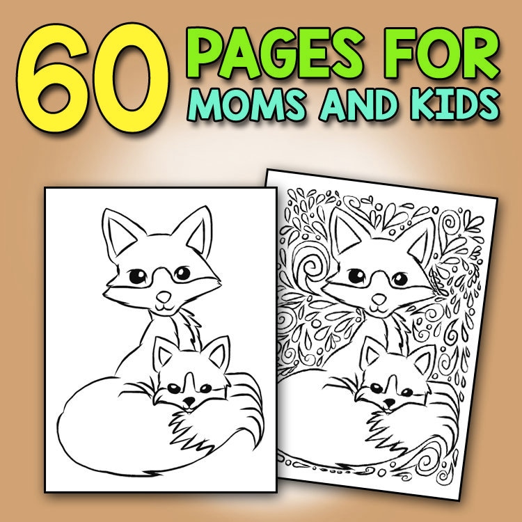 Mommy and Me Coloring Book: A Super Cute Activity Book for - Etsy