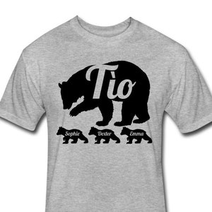 Personalized Tìo Bear Shirt With Niece and Nephew Names Tio Shirt - Tio ...