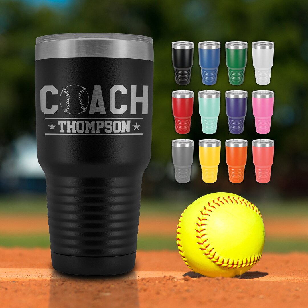 Personalized Softball Coach Tumbler Cup - Personalized Softball Coach ...