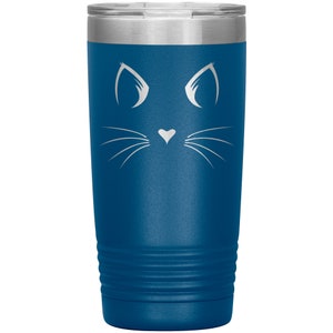 Cat Face Mug - Cat Tumbler Cup - Cat Face Coffee Cup - Cat Lover Gift ...