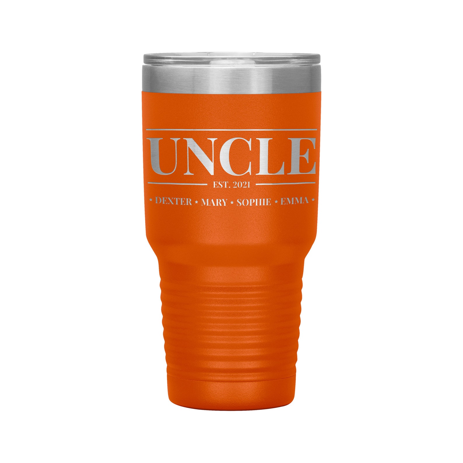 Personalized Uncle Mug With Kids' Names- Uncle Est Tumbler Cup - Custom ...