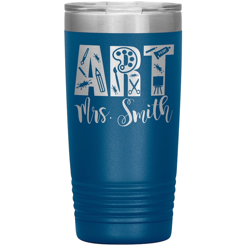 Personalized Art Teacher Tumbler Cup - Engraved Travel Mug - Etsy