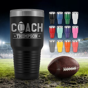 Personalized Football Coach Tumbler Cup - Personalized Football Coach ...