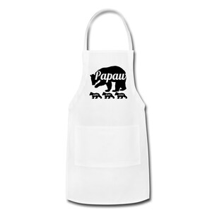 Personalized Papaw Bear Apron With Grandkids's Names - Papaw Apron ...