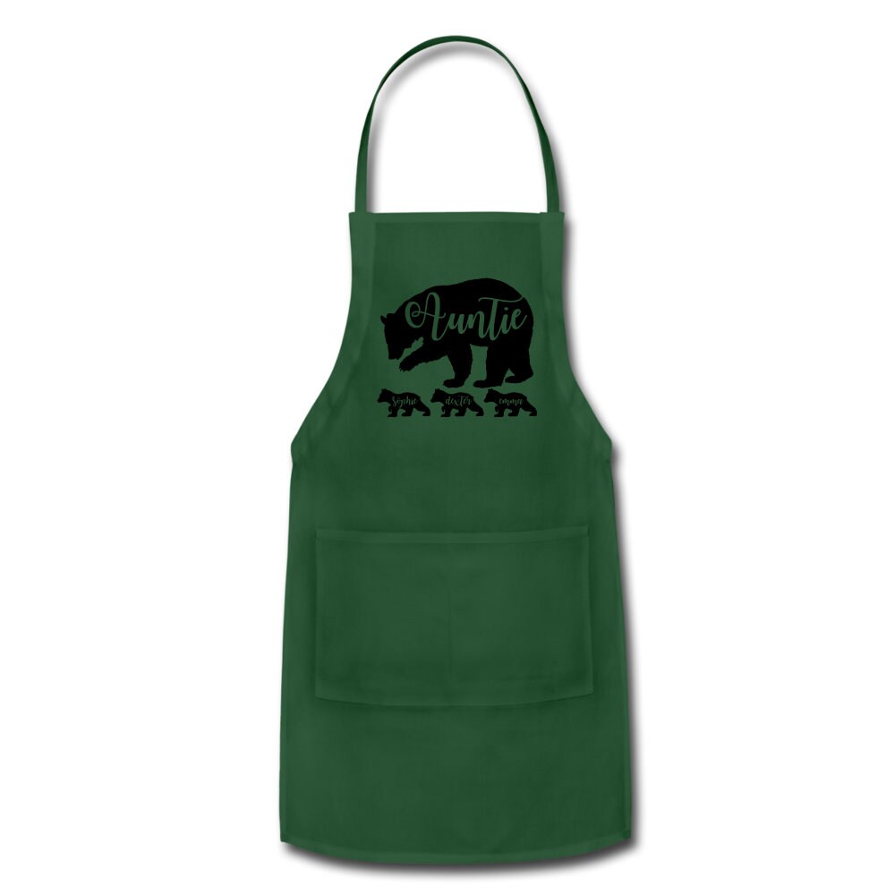 Personalized Auntie Bear Apron With Niece and Nephew Names ...