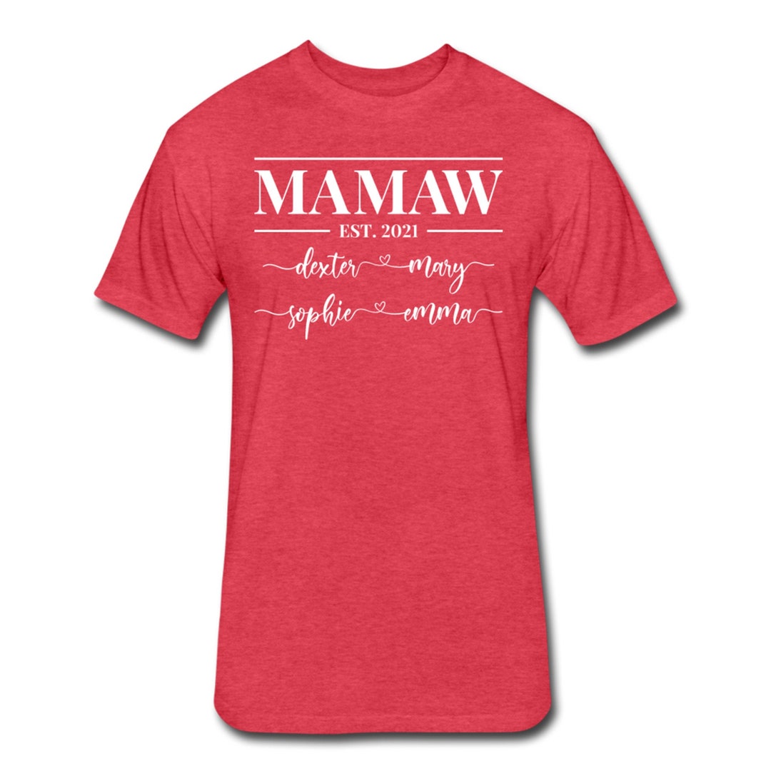 Personalized Mamaw Shirt With Grandkids' Names - Personalized Mamaw ...
