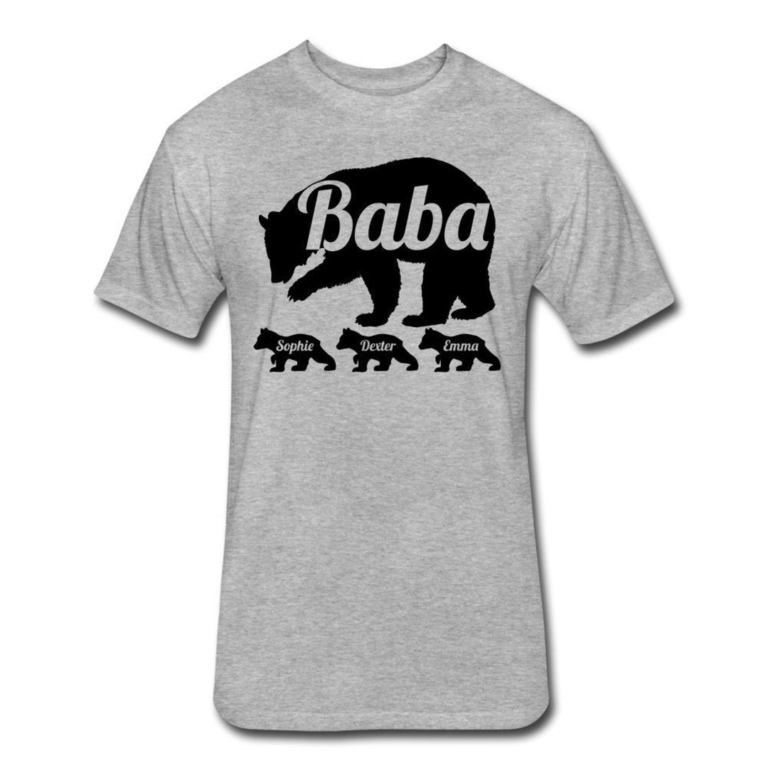 Personalized Baba Bear Shirt With Grandkids's Names Baba Shirt - Baba ...