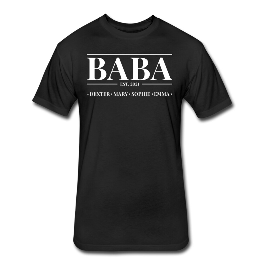 Personalized Baba Shirt With Grandkids' Names - Personalized Baba Gift ...