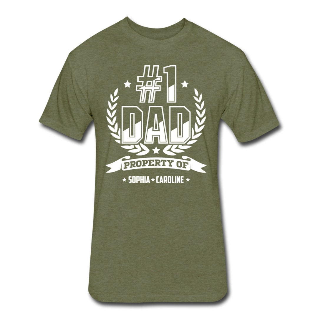 Personalized #1 Dad Shirt With Kids' Names - Number One Dad T-shirt ...