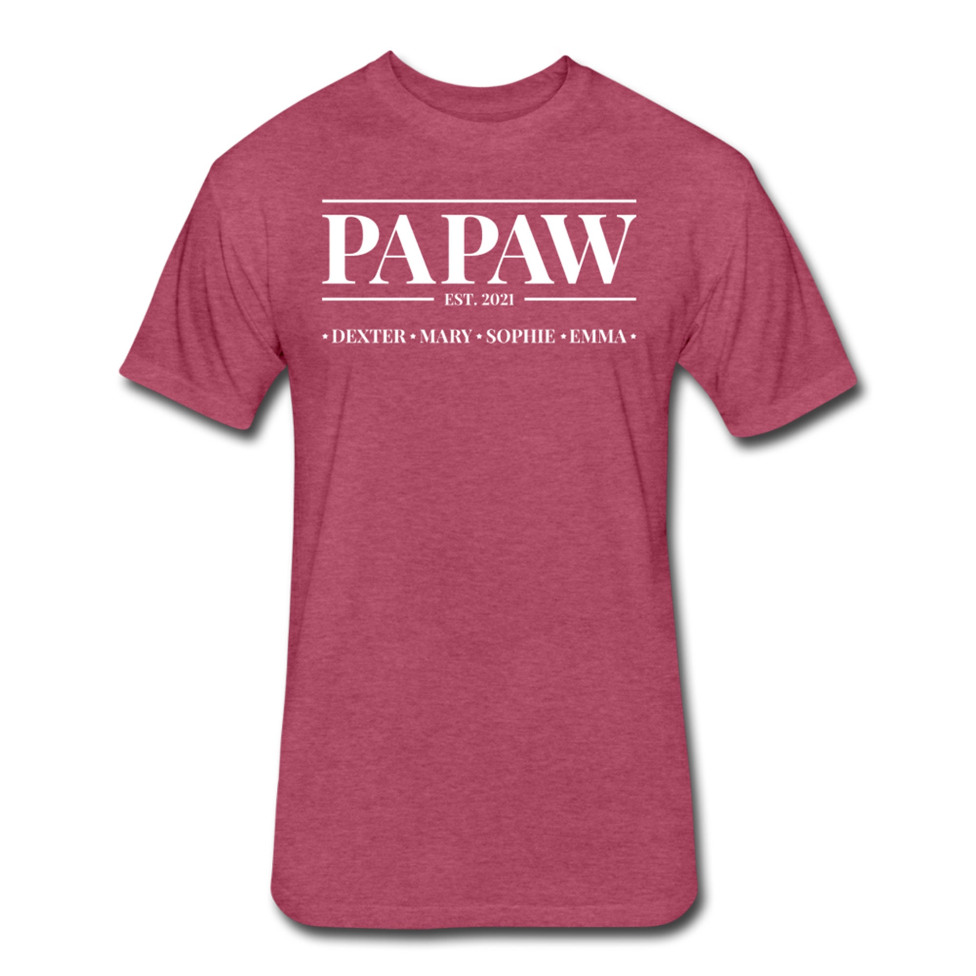 Personalized Papaw Shirt With Grandkids' Names - Personalized Papaw ...