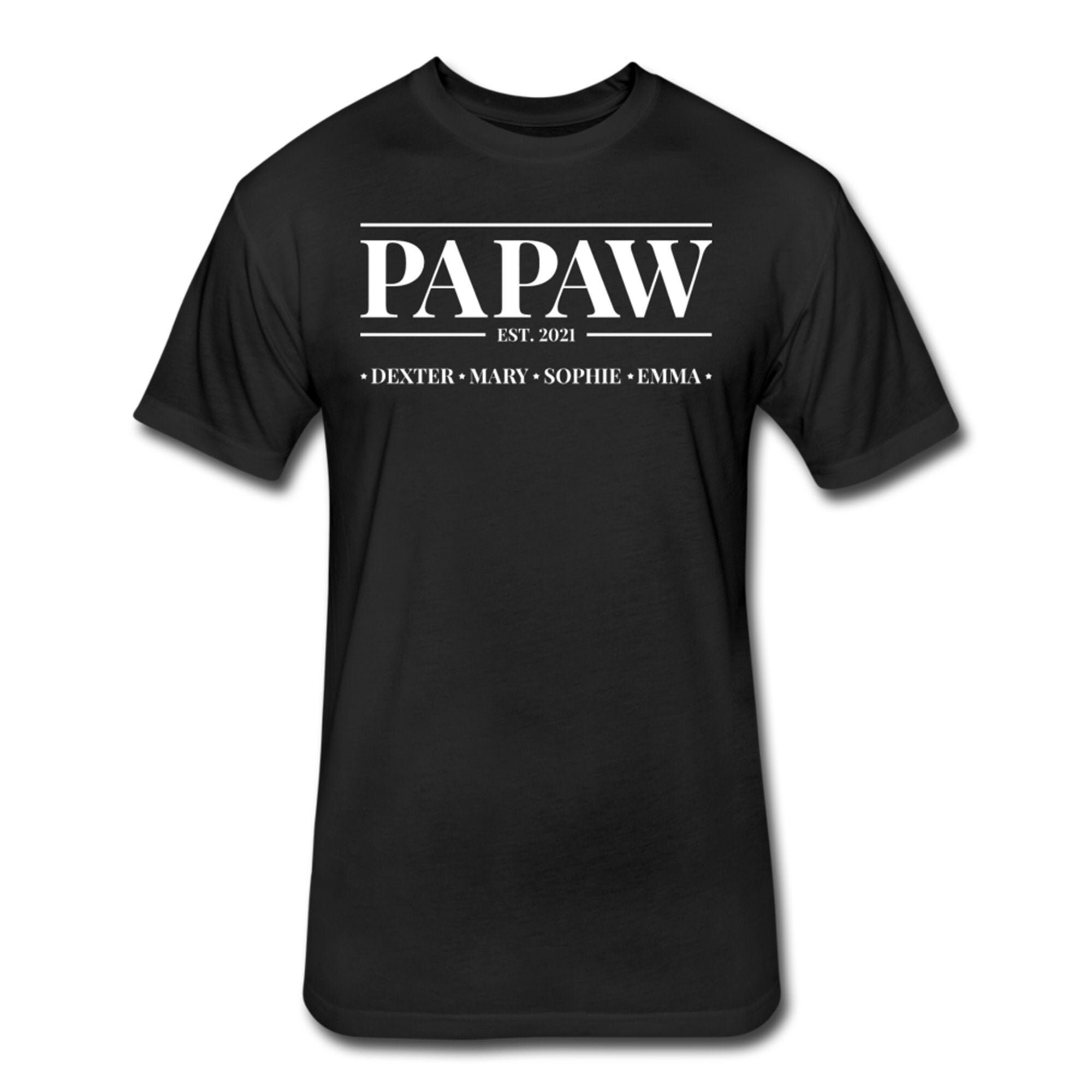 Personalized Papaw Shirt With Grandkids' Names - Personalized Papaw ...