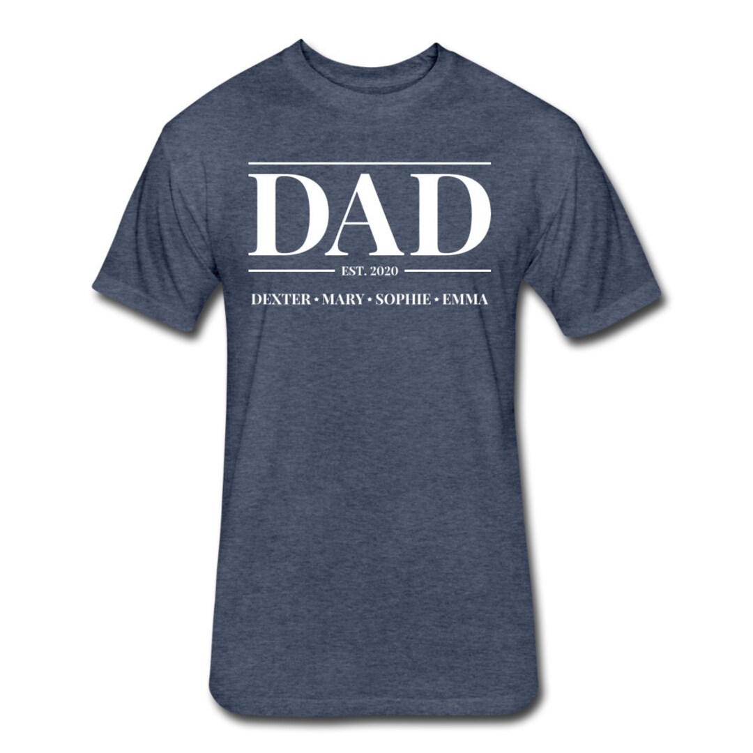 Personalized Dad Shirt With Kids' Names Custom Father's Day Gift for ...