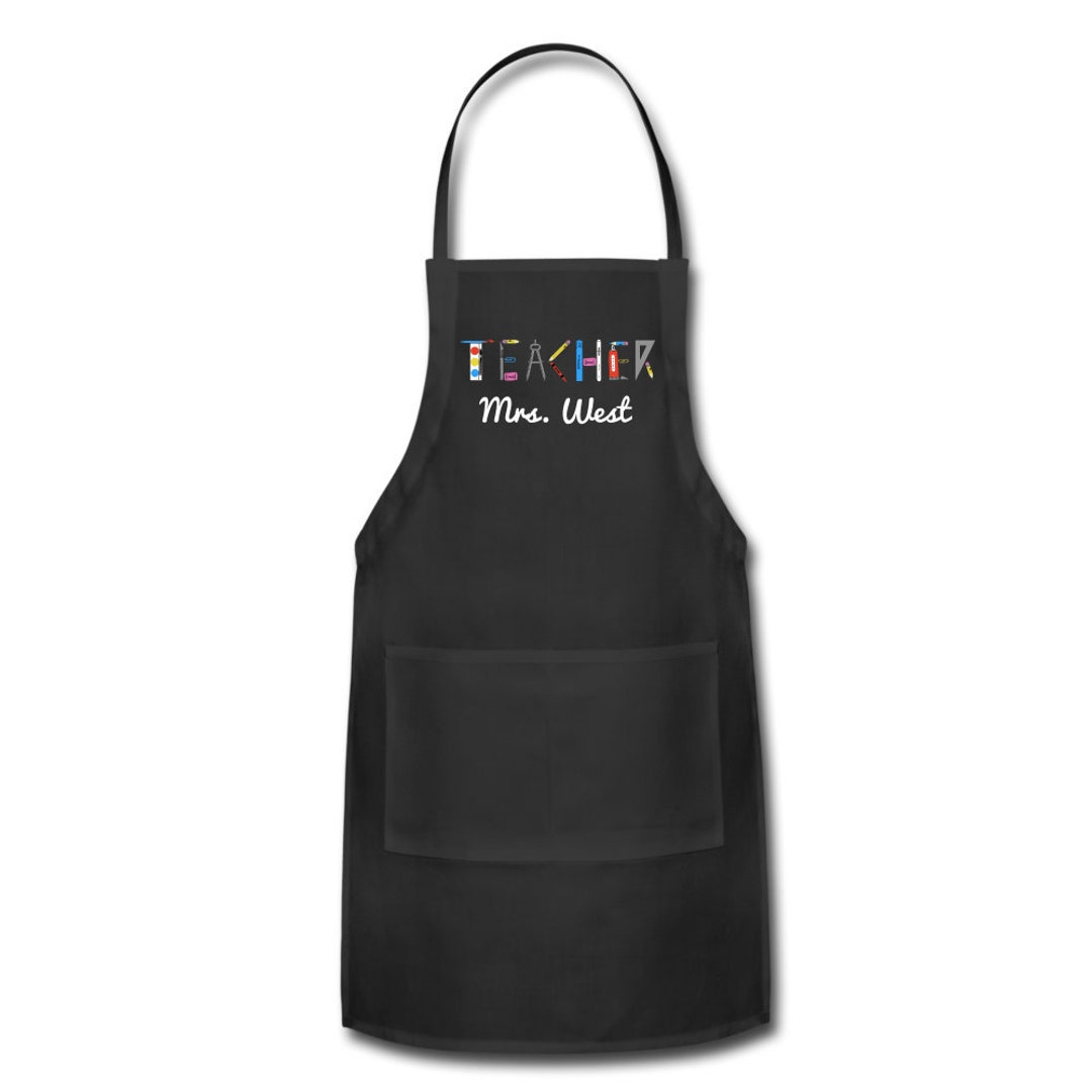 Personalized Teacher Apron With Pockets and Teacher Name - Custom ...