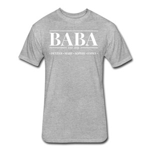 Personalized Baba Shirt With Grandkids' Names - Personalized Baba Gift ...